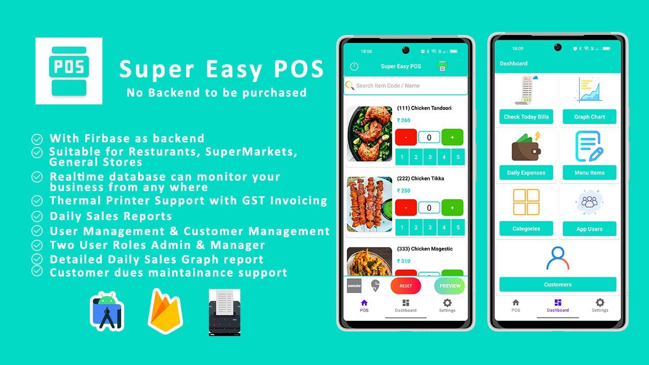 Super Easy POS (Point of Sale) Android app for Restaurants and Super ...
