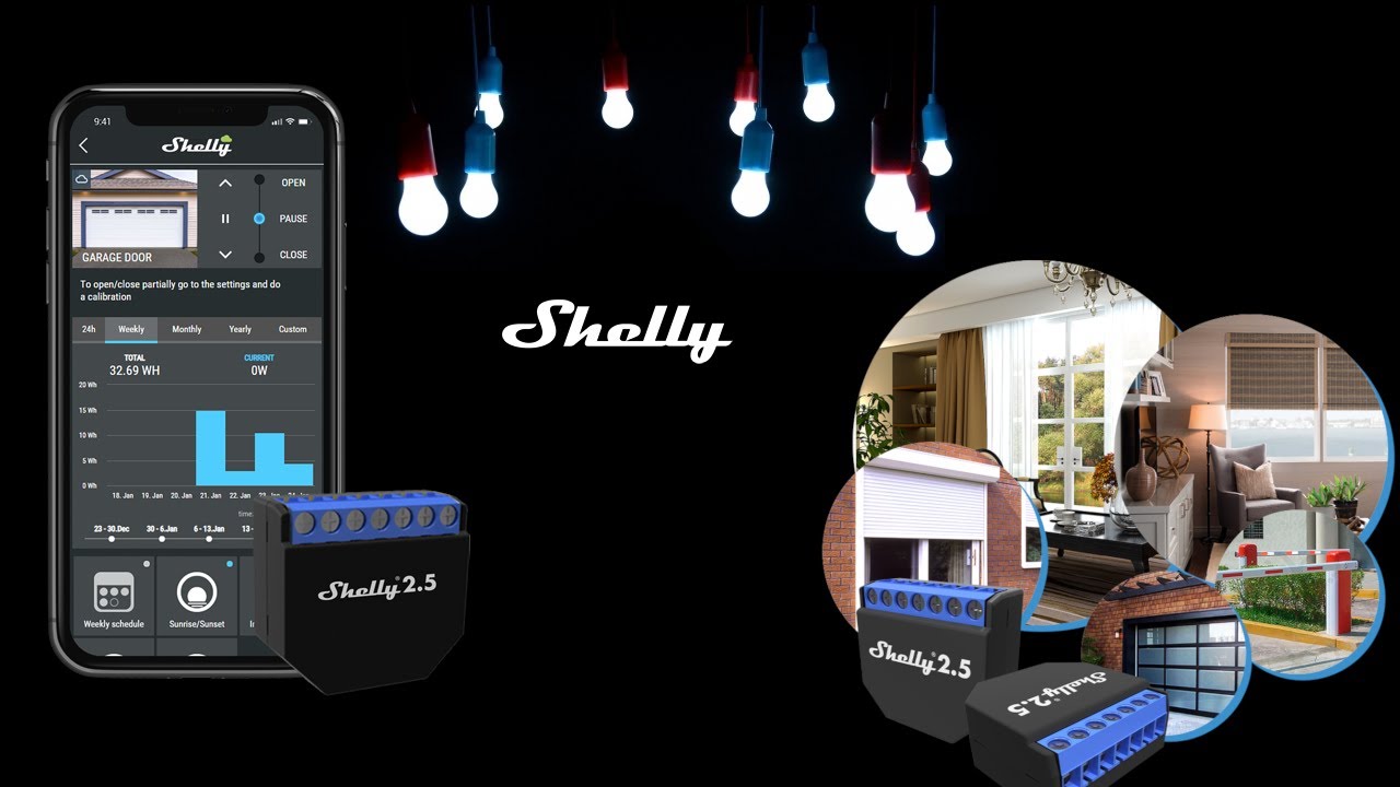 Come usare lo Shelly 2.5 per gestire due punti luce - YouTube