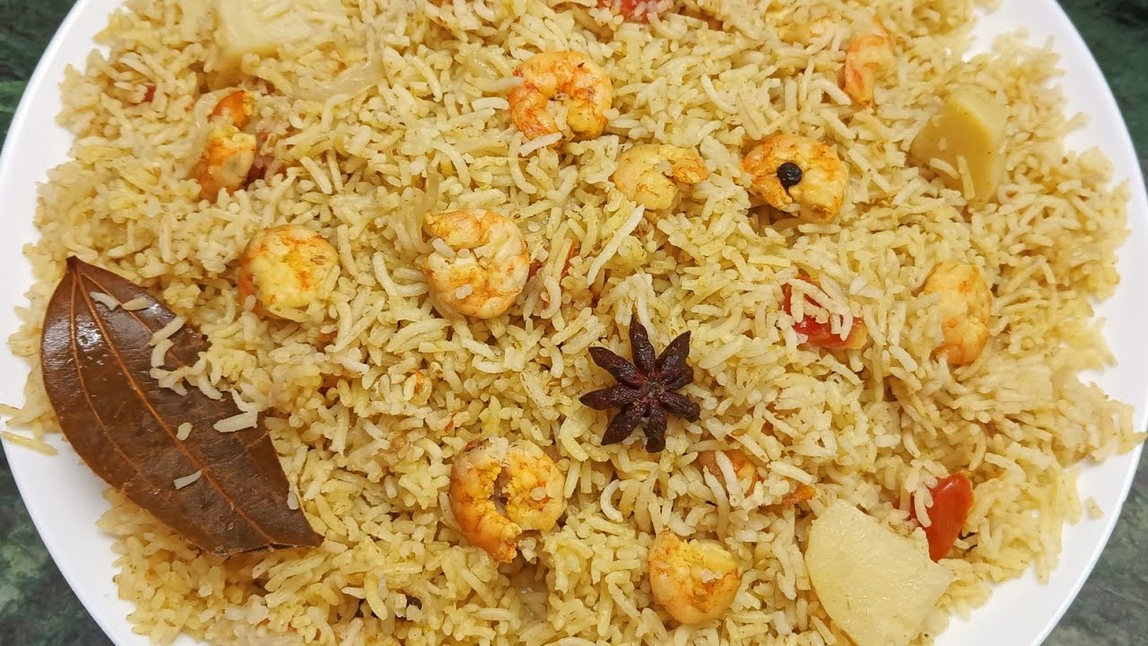 jhinga pulao | easy and quick prawns recipe | prawns masala rice - YouTube