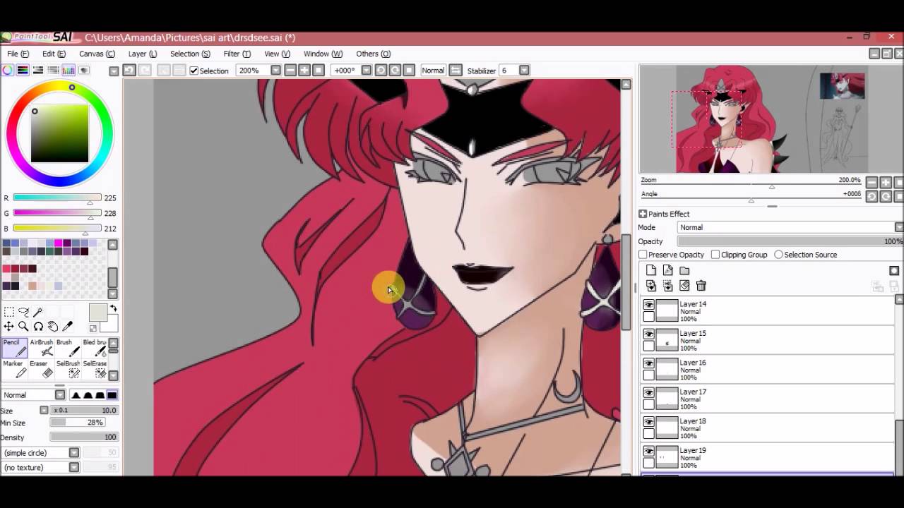 NeoQueenBeryl and Queen Beryl speed paint tool sai - YouTube