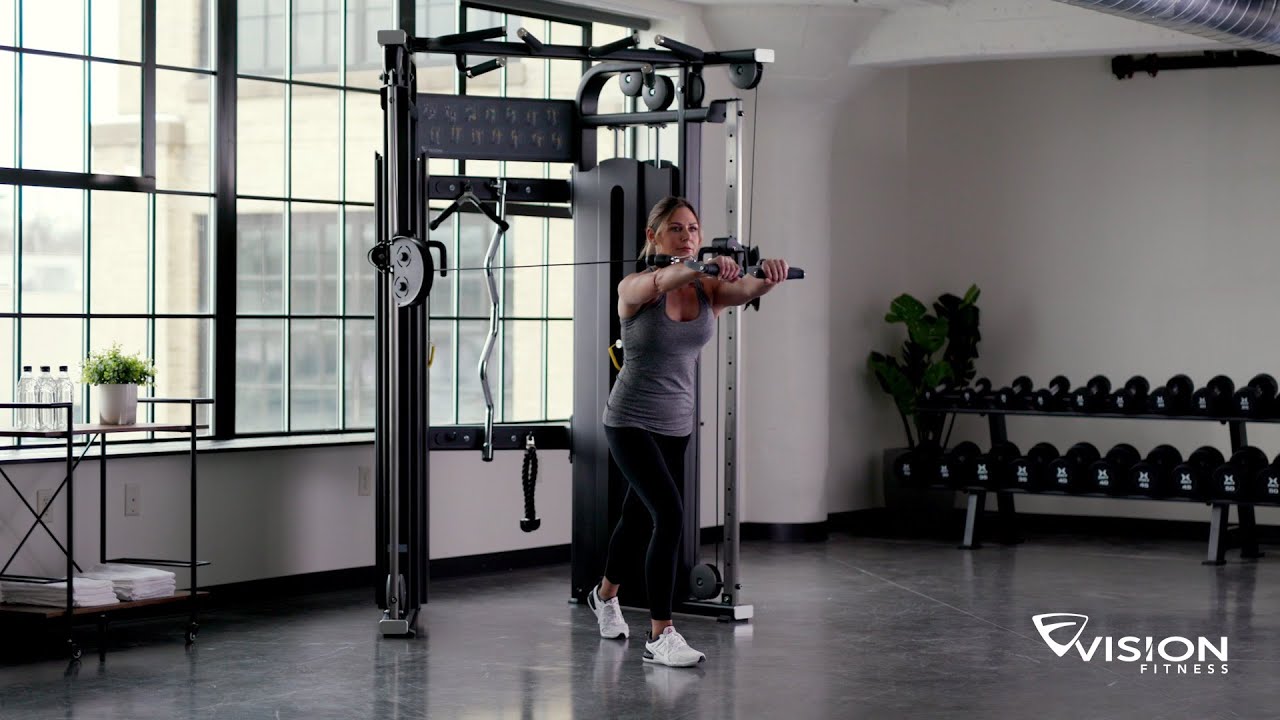 Vision Functional Trainer-Chest Press - YouTube