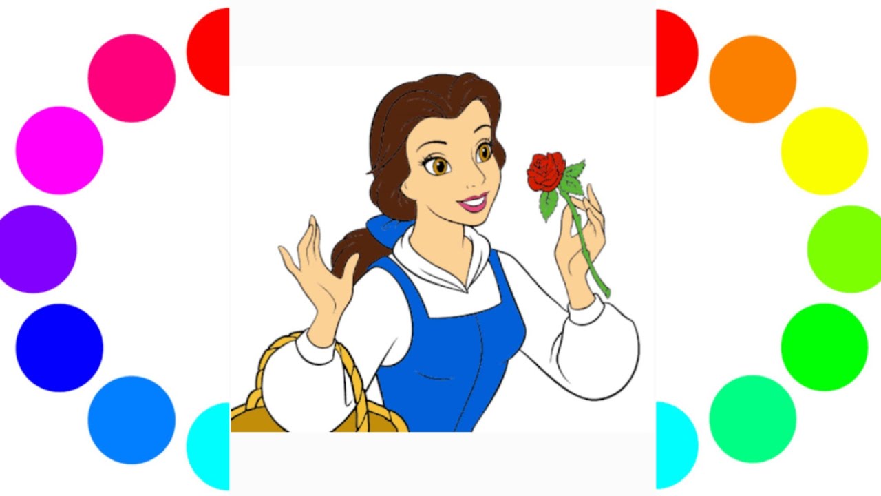 How to Draw Disney Princess Belle - Easy Step-By-Step - YouTube