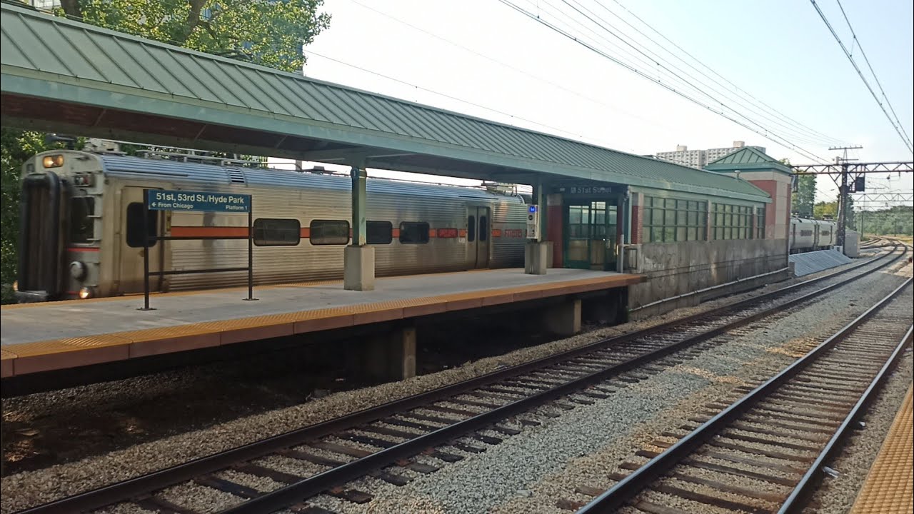 South Shore Line Train 115 to Carroll Ave Bypassing 51st-53rd/Hyde Park ...