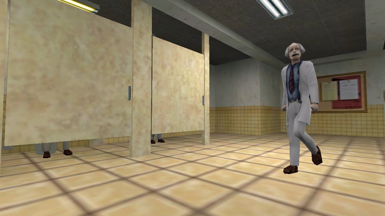 half life scientist taking a dump scene - YouTube