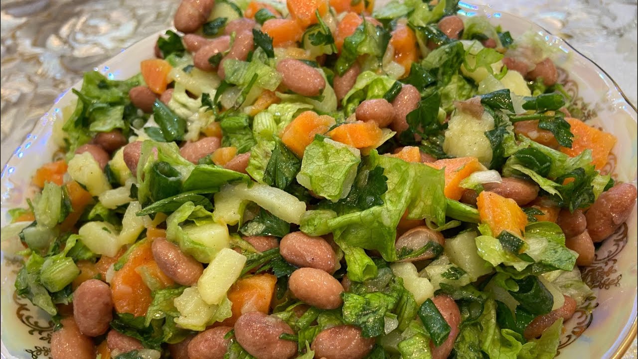 LOBYALI KAHI SALATI ÇOX LƏZZƏTLİ VƏ DOYURUCUDUR PƏHRİZDƏ OLANLAR ÜÇÜN ...