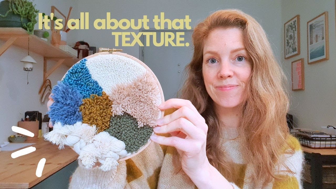 Learn different punch needle techniques to create a lot of texture ...