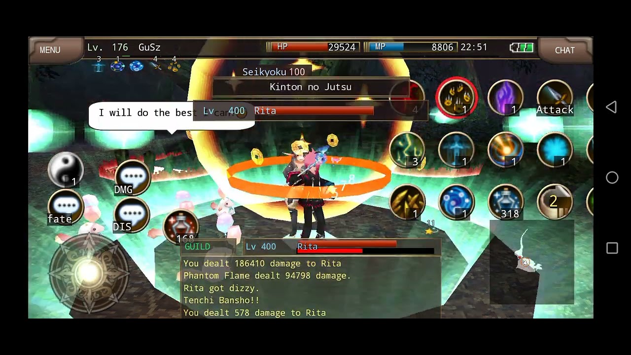 Iruna Online - Weakest magic ninja VS Rita lv.400 (White Day event ...