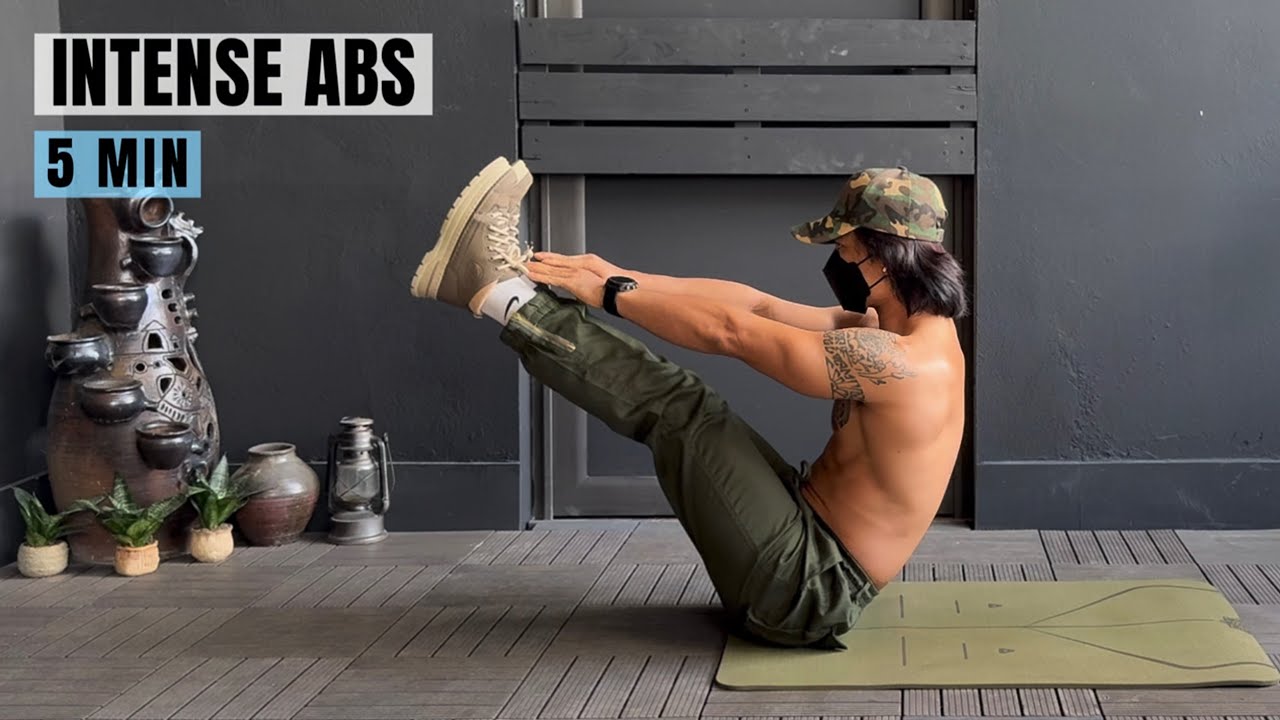 5 MIN INTENSE ABS - No Equipment | Killer Total Abs - YouTube