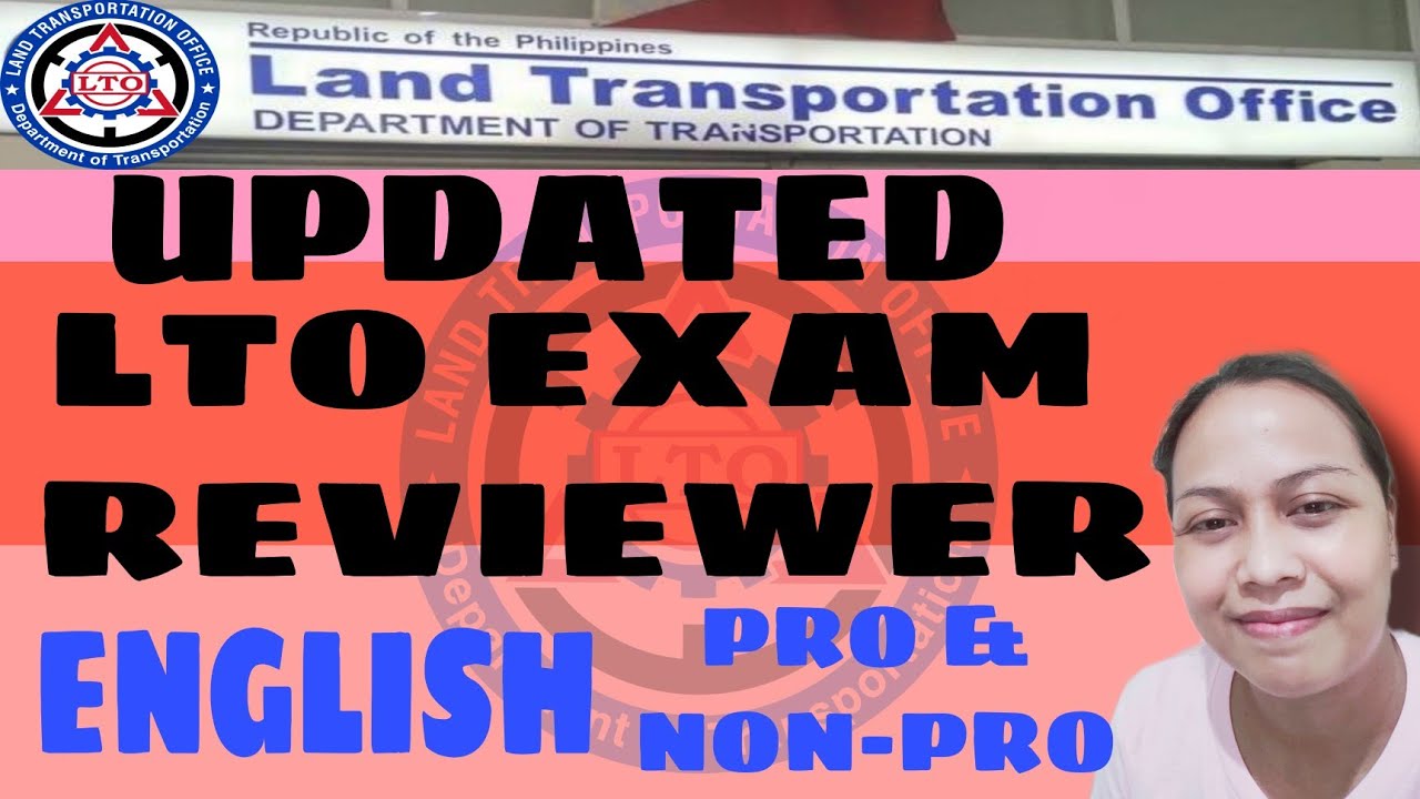 LTO EXAM ENGLISH REVIEWER UPDATED 2021(PT. 2) | AvicYT - YouTube