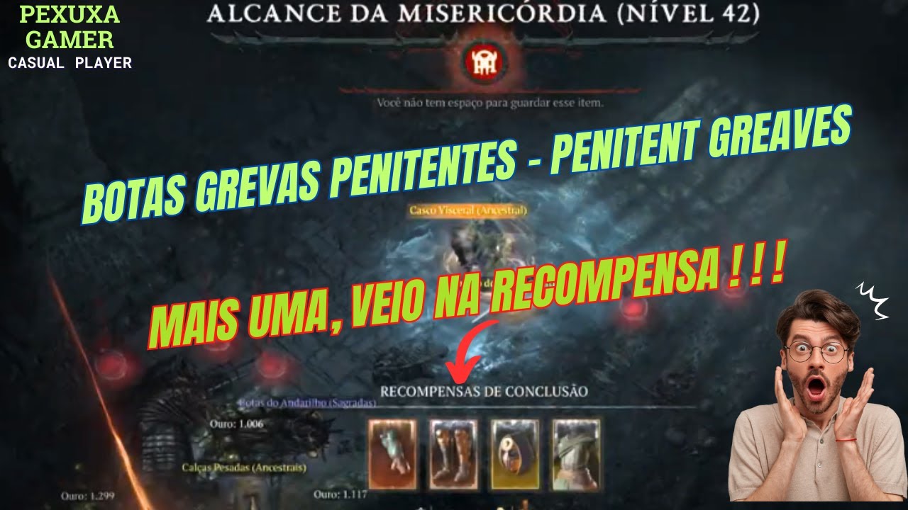 Diablo 4 Bota Penitentes, Penitent Greaves, Masmorra do Pesadelo ...