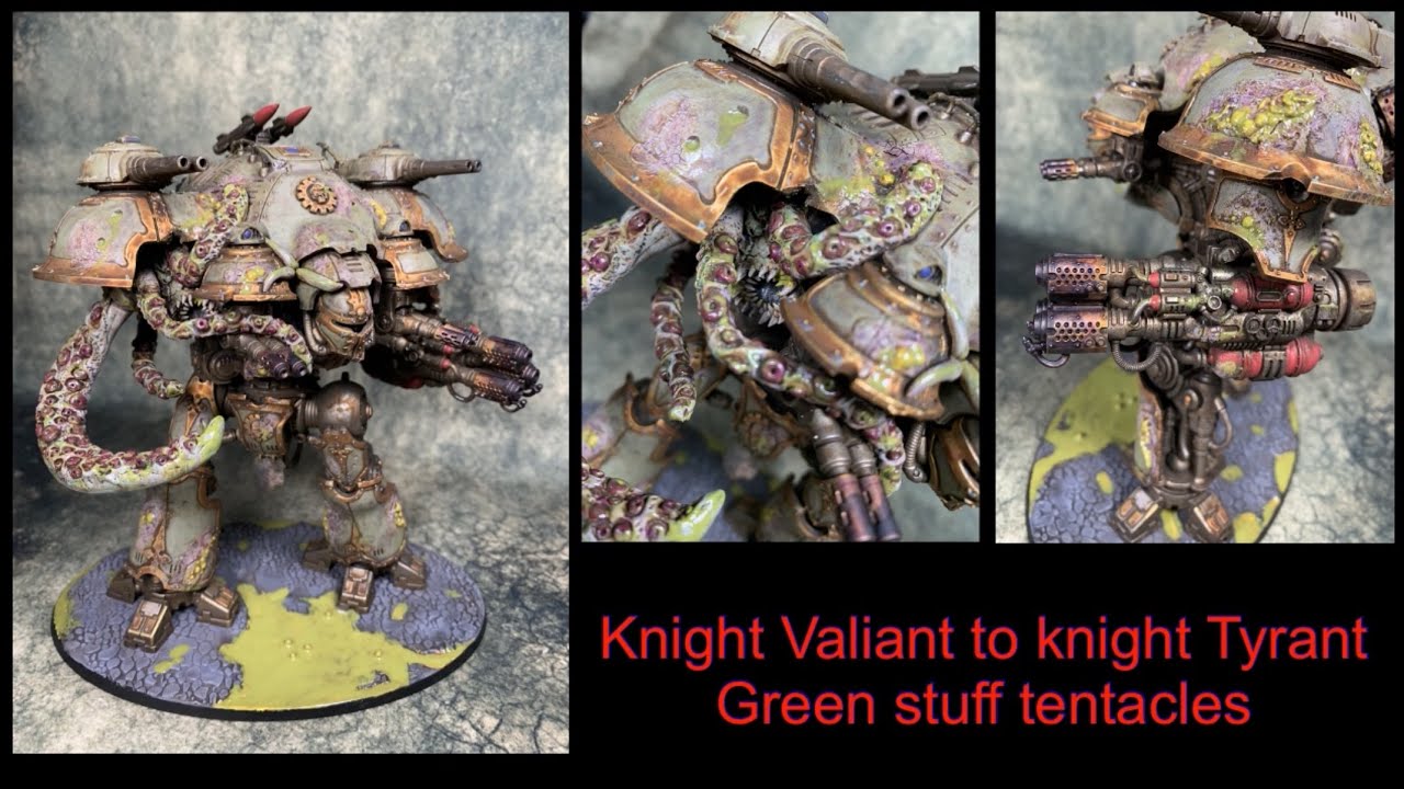 Kitbashing and converting a knight tyrant for 40k | nurgle knight from ...