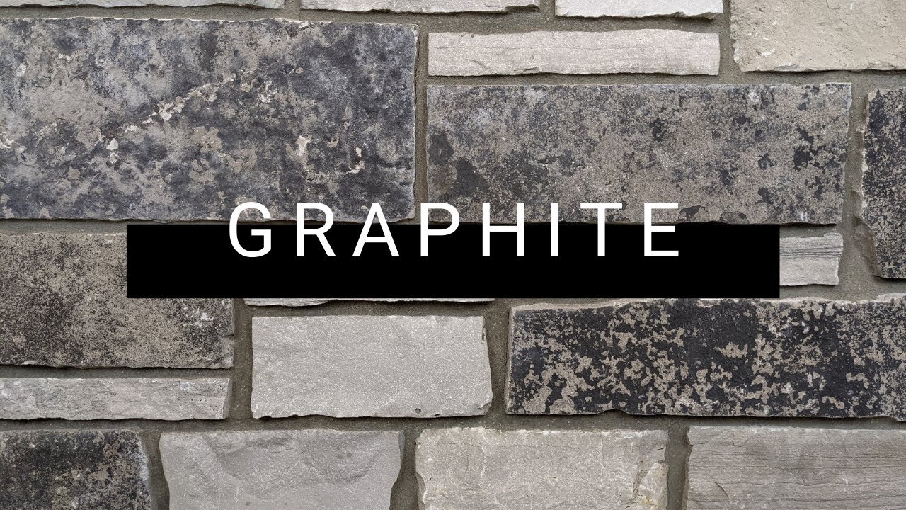 Graphite Black and Grey Ashlar Real Limestone Veneer - YouTube