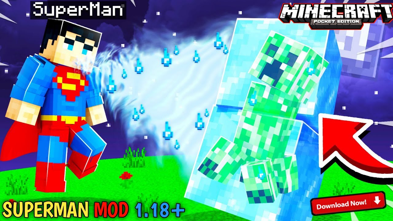 √superman mod minecraft pe 1.18 |superman addon mcpe 1.18 |minecraft pe ...