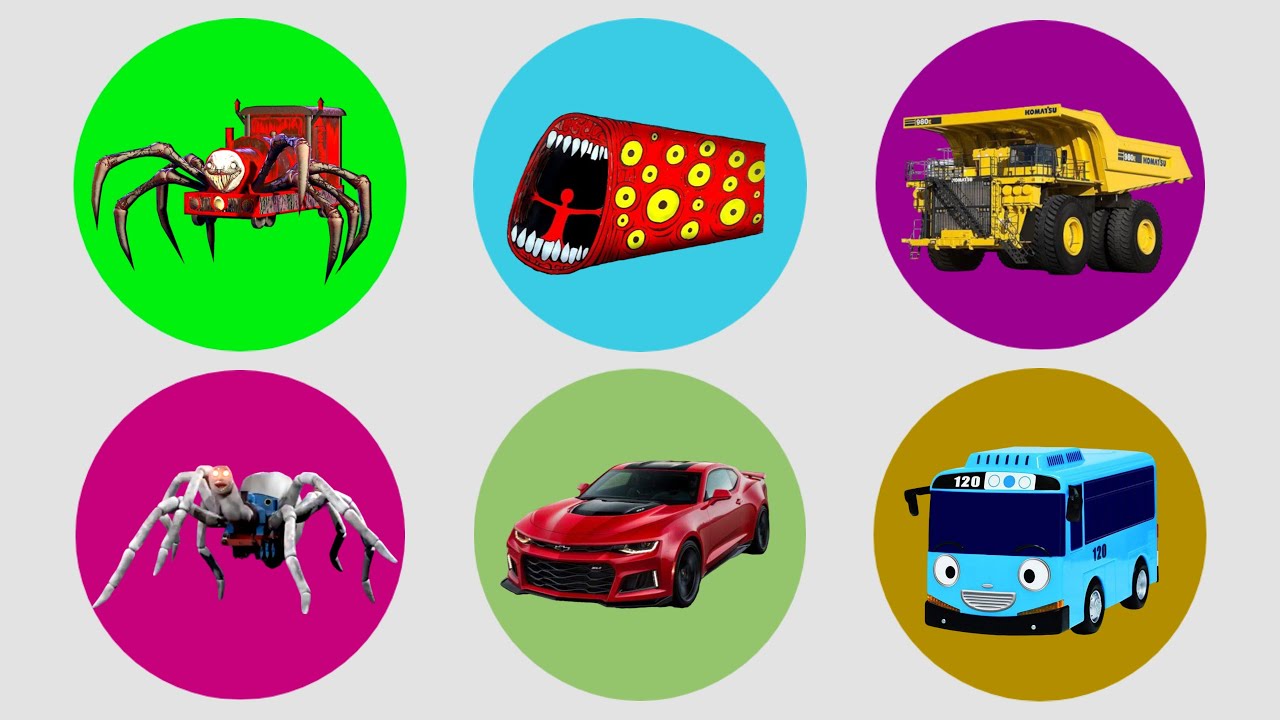 Tebak gambar kereta Thomas exe, Tayo, Choo Choo Charles, Train Eater ...