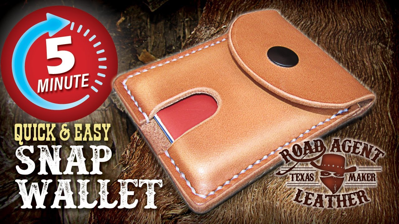 5 Minute Build: My Simple and Secure Leather Wallet Design 2.0 - YouTube