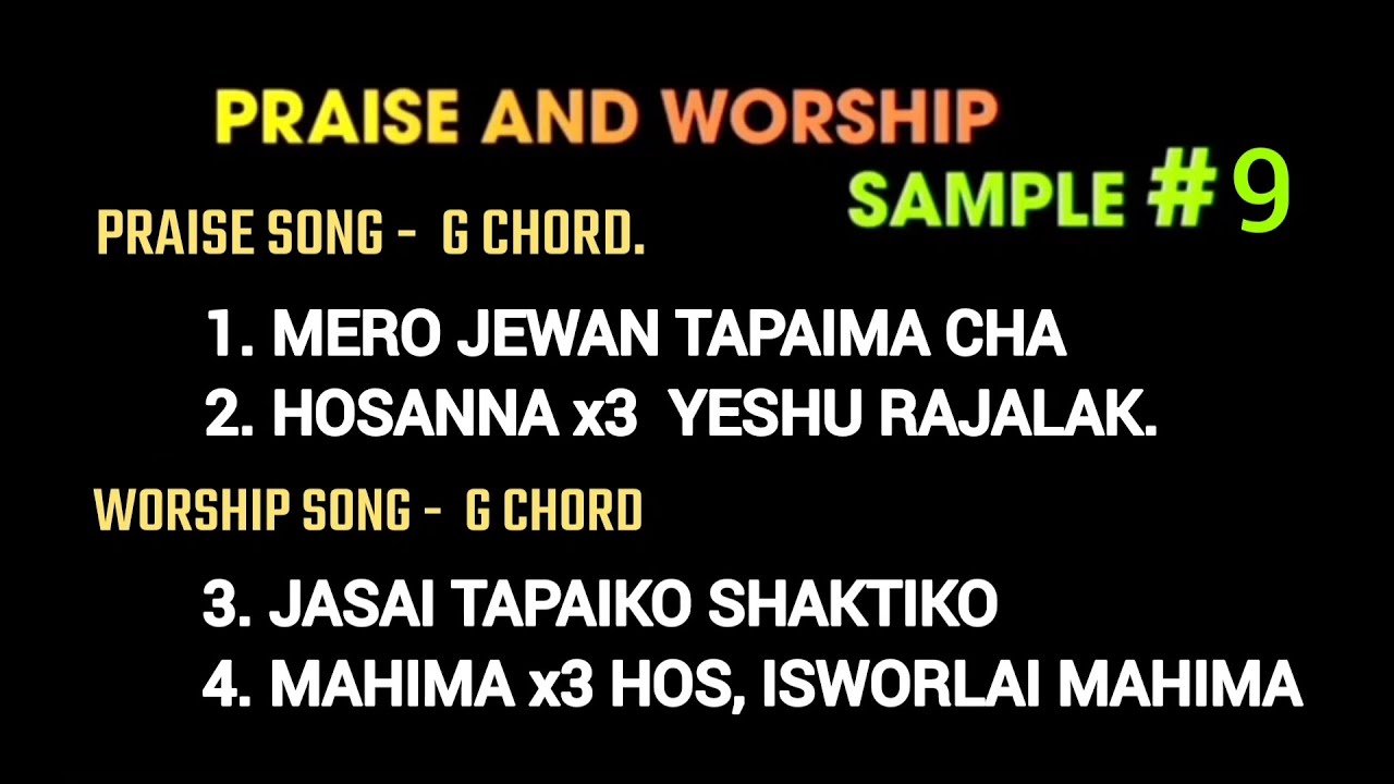 Praise & Worship Line up Sample #9 - YouTube