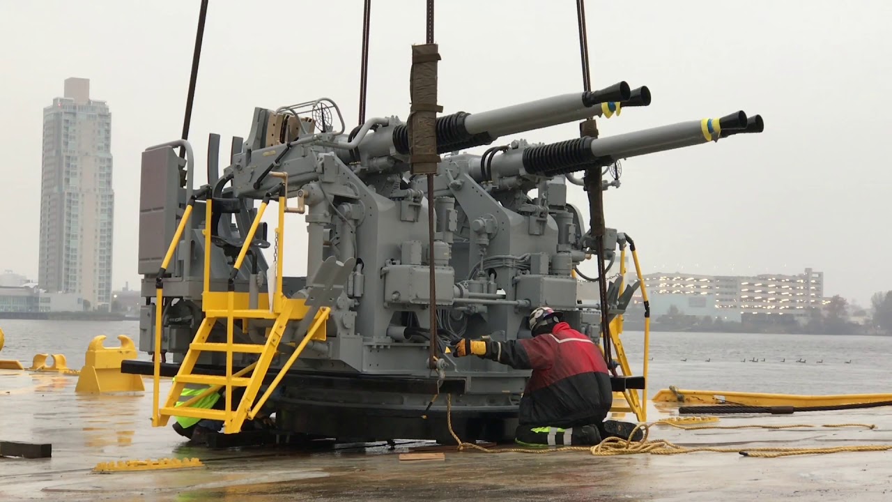 Battleship New Jersey's Quad 40 returns after 50 years - YouTube