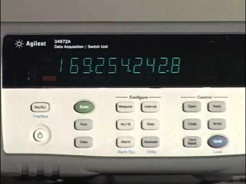 Agilent 34972A LXI Data Acquisition Switch Unit with LAN and USB - YouTube