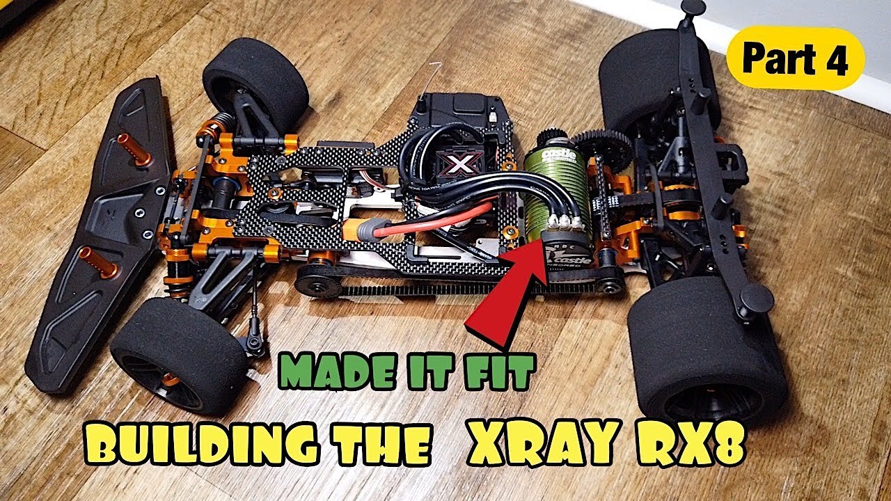 Building the XRAy RX8 how to install the motor Part 4 - YouTube