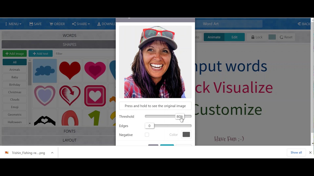 Word Art Selfies - YouTube