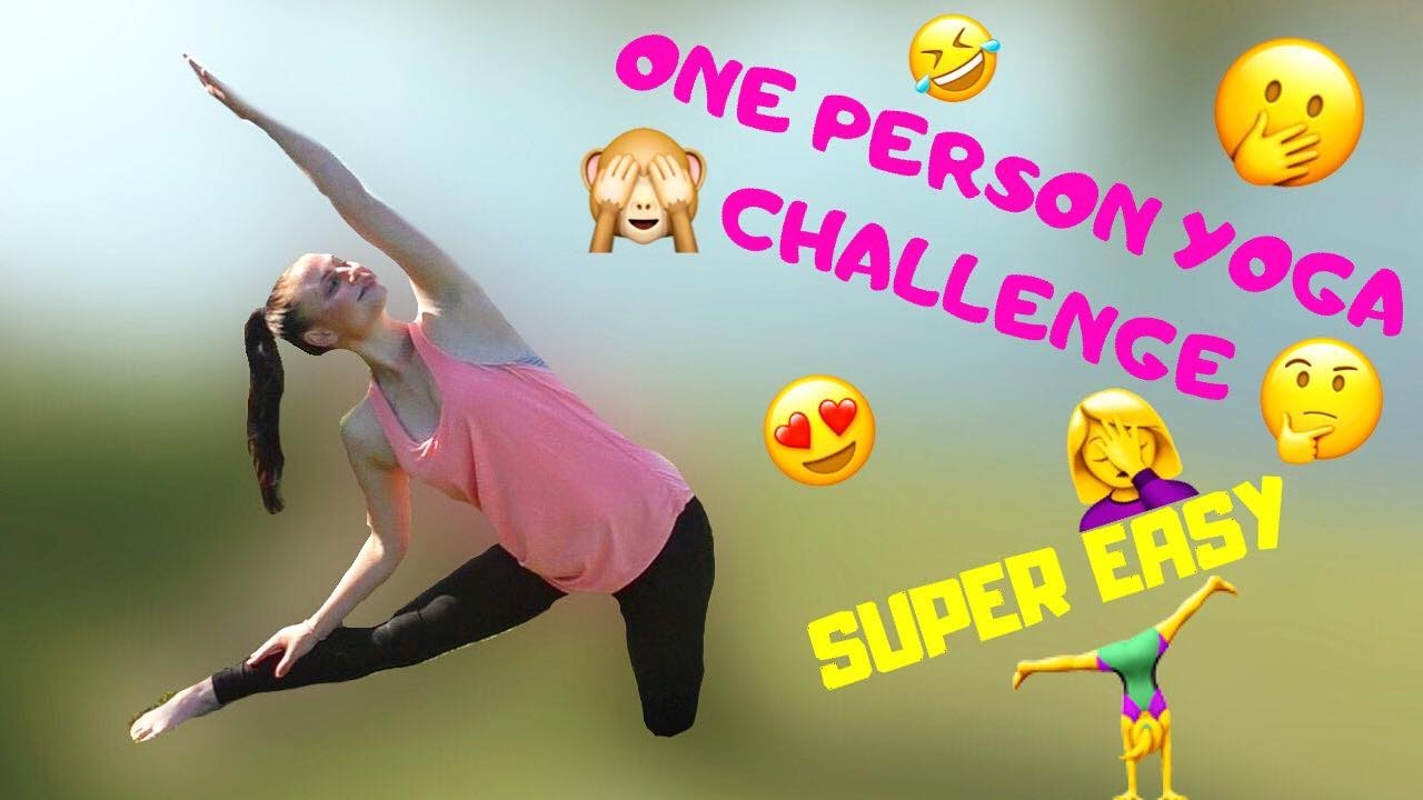 One Person Yoga Challenge *SUPER EASY* - YouTube