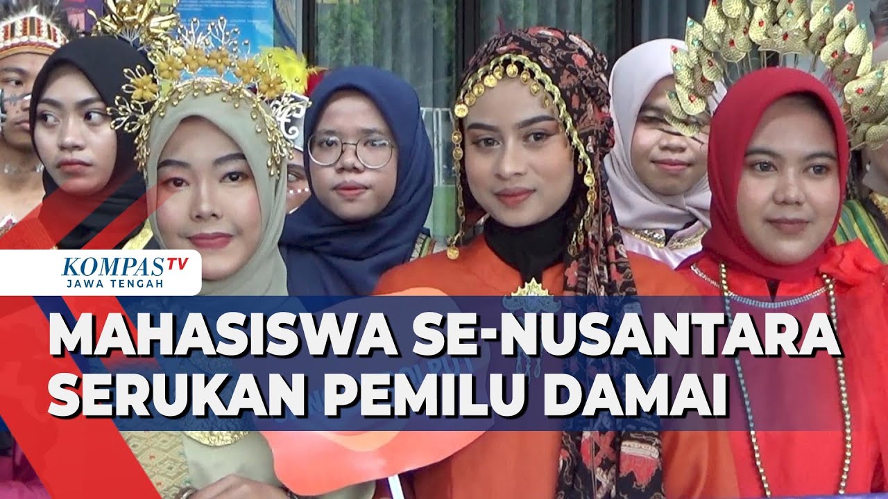 Mahasiswa Se-Nusantara Serukan Pemilu Damai - YouTube