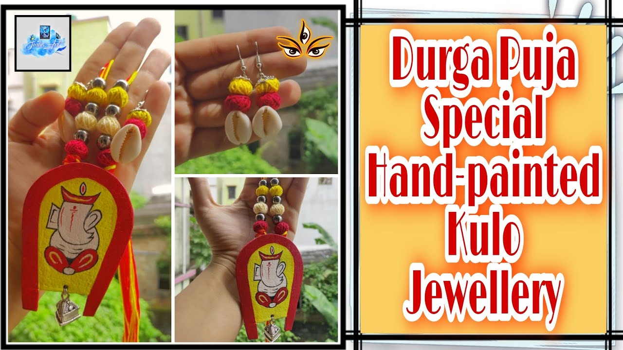 Kulo Hand-painting Jewellery Durga Pujo Special | Pujo Special Design ...