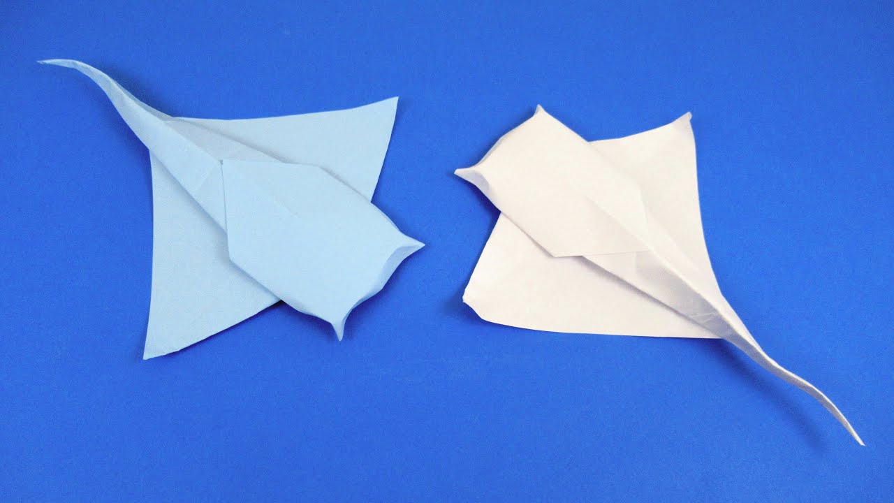 How to make a stingray from paper Origami stingray - YouTube