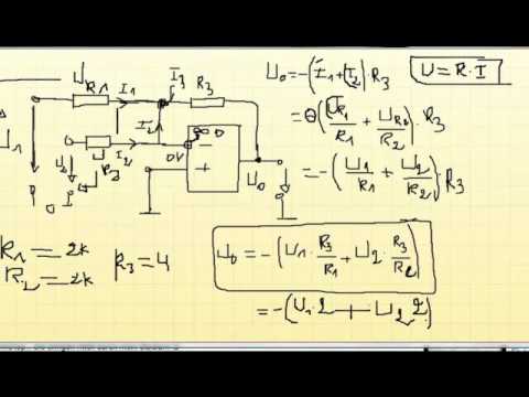 Amplificateur Additionneur Inverseur 2 الجامع العاكس2 - YouTube