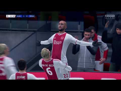 Ajax 2-1 Real Madrid - 1-0 GOAL: Hakim Ziyech
