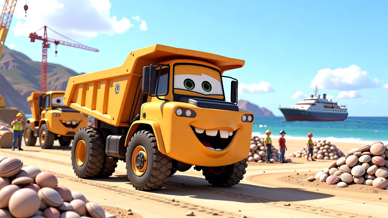 Fun Here Comes Construction Crew Animation English Learn Lyrics Child ...
