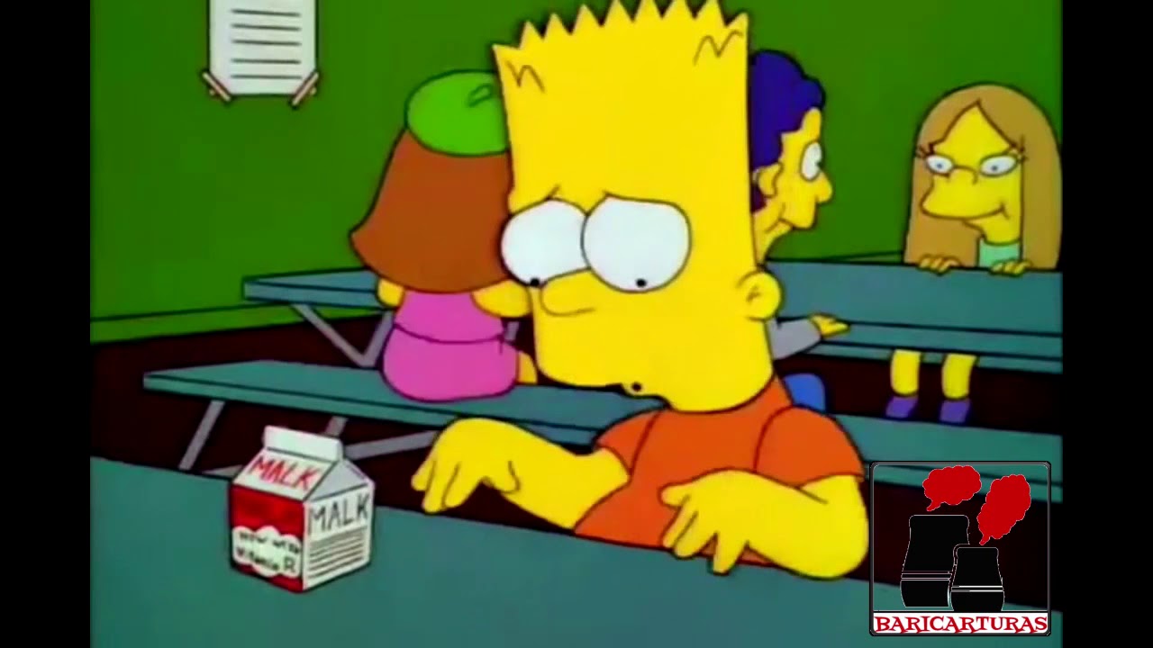 Bart tomando su Lache?? latino los simpson - YouTube