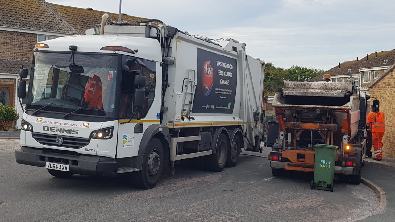 Dennis Elite 6 Twin Pack + Isuzu Micro L Collecting Food / Recycling in ...