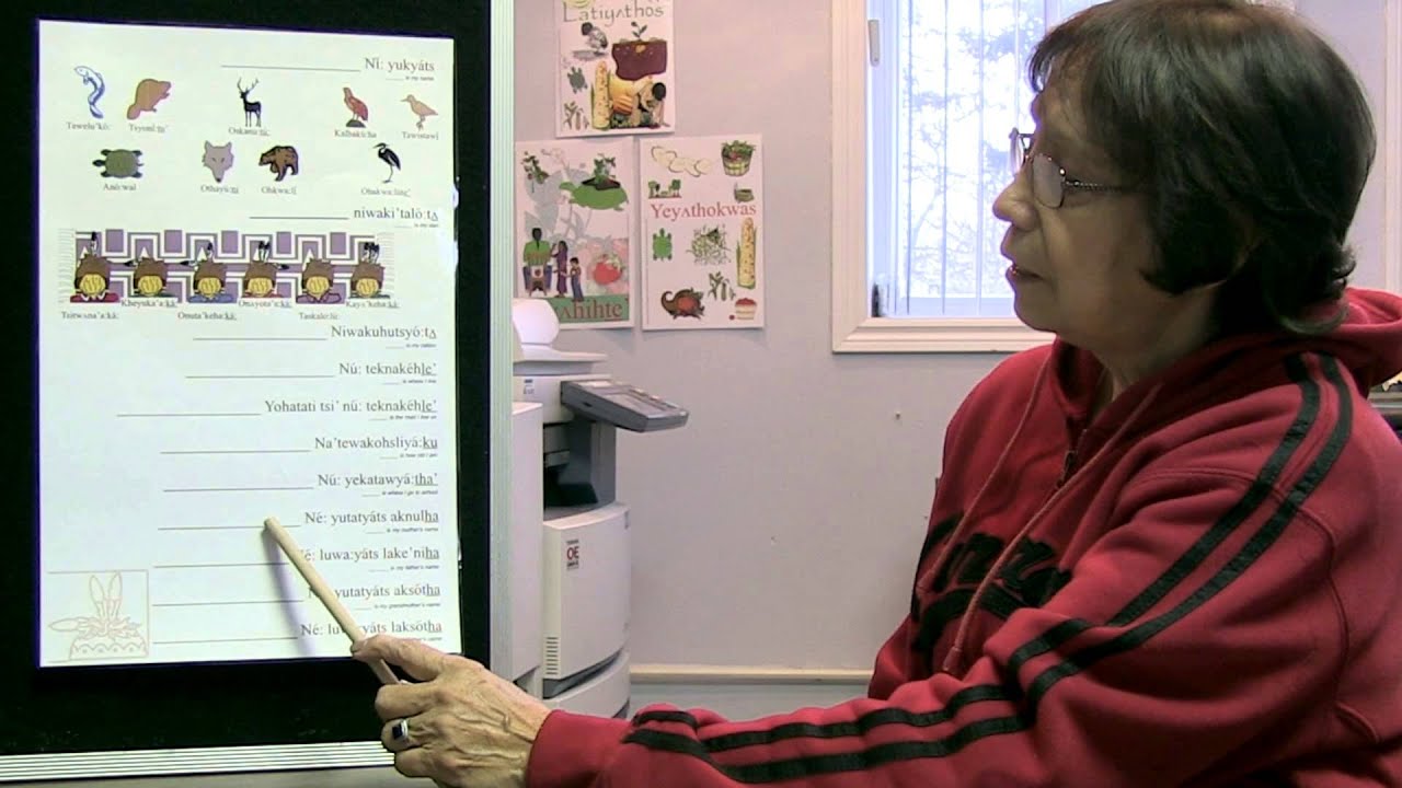 Norma reciting Oneida Language Introduction Page - YouTube