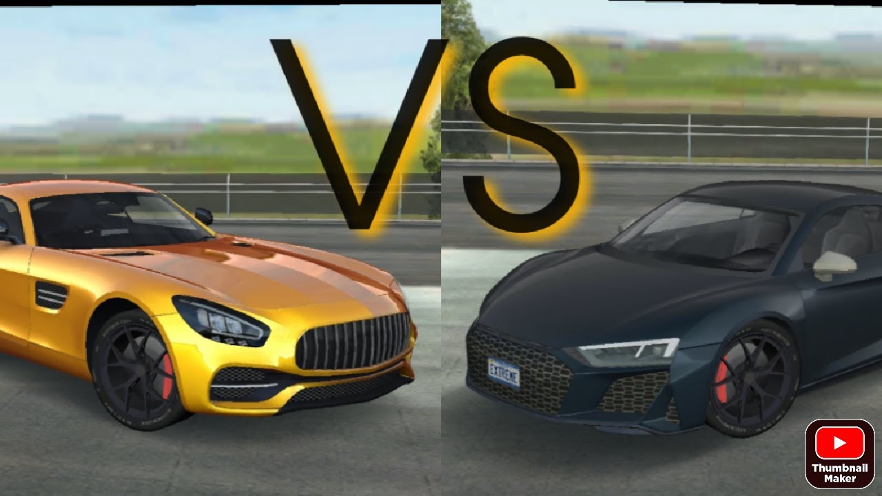 Mercedes AMG GT vs Audi R8 V10 plus - YouTube