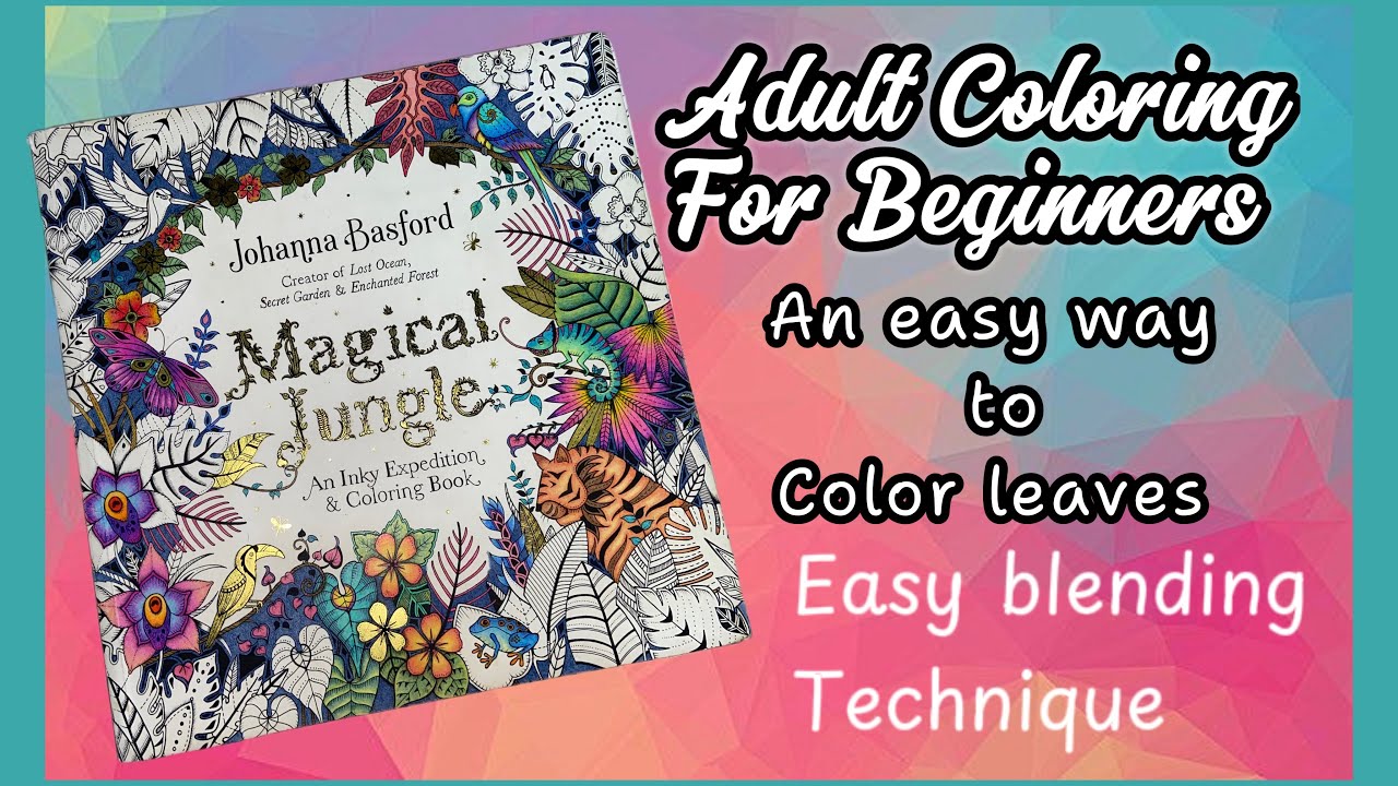 Magical Jungle | easy tutorial for beginners |how to color cover page ...