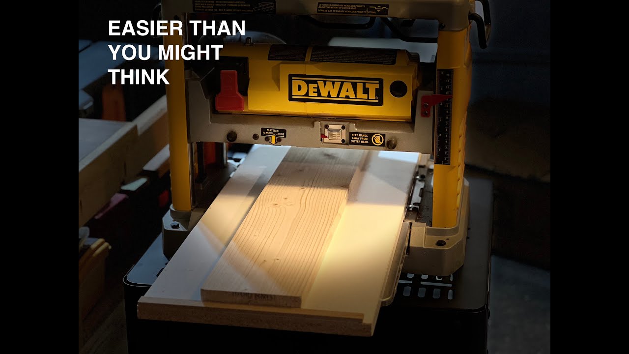 THICKNESS Planer Sled NO JOINTER needed - YouTube