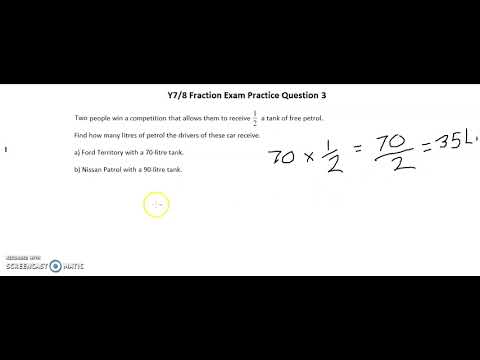 Y7&8 Fraction Exam Practice Question 3 - YouTube
