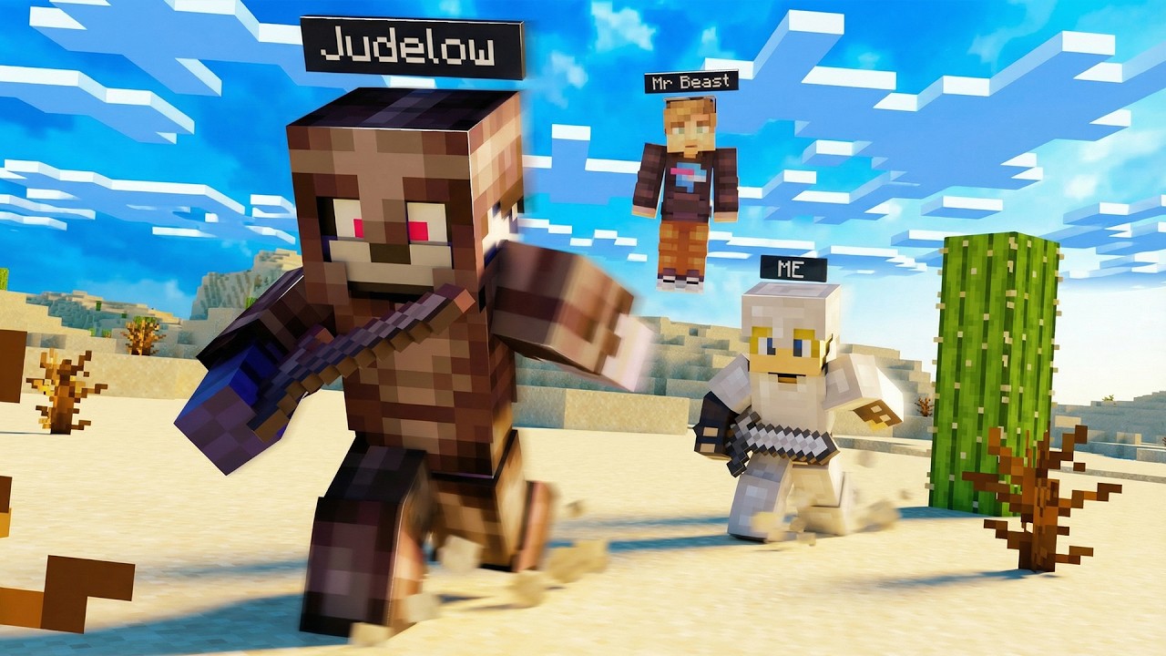 I hunted JudeLow for $25k in MrBeast's 1v500 Challenge! - YouTube