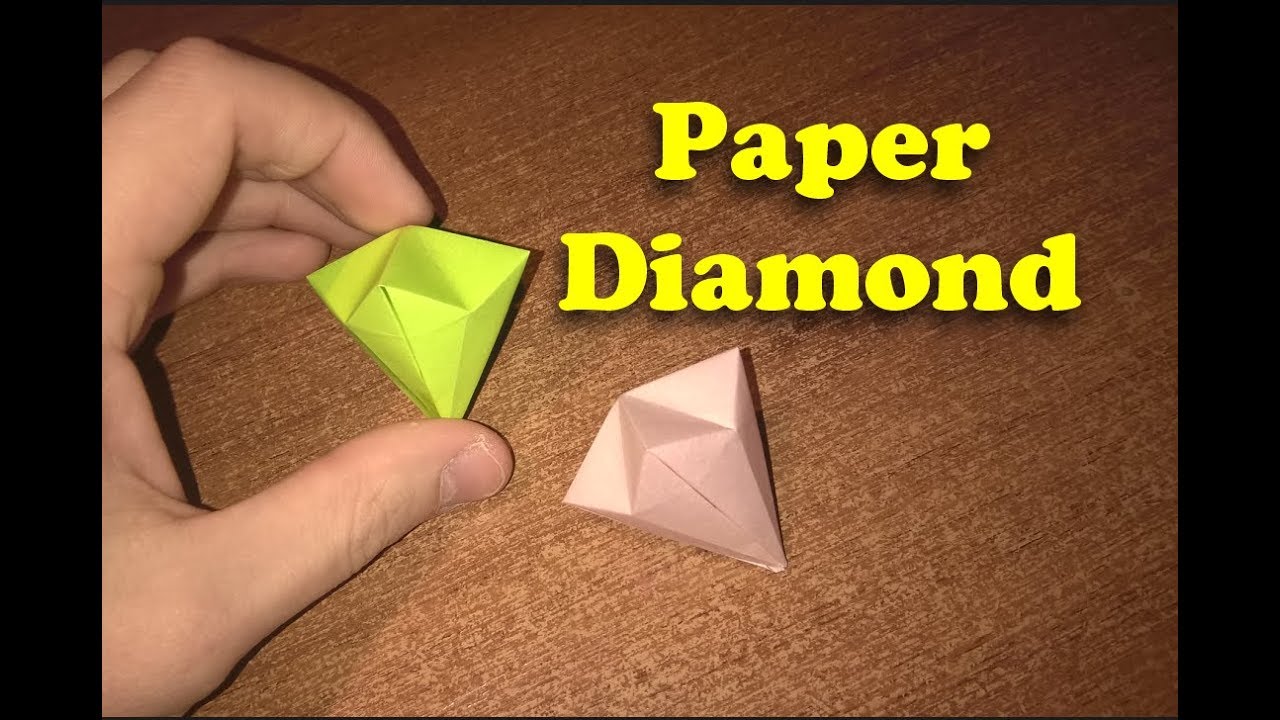 How To Make A Paper Diamond Easy YouTube How To Make A Paper Diamond Easy YouTube