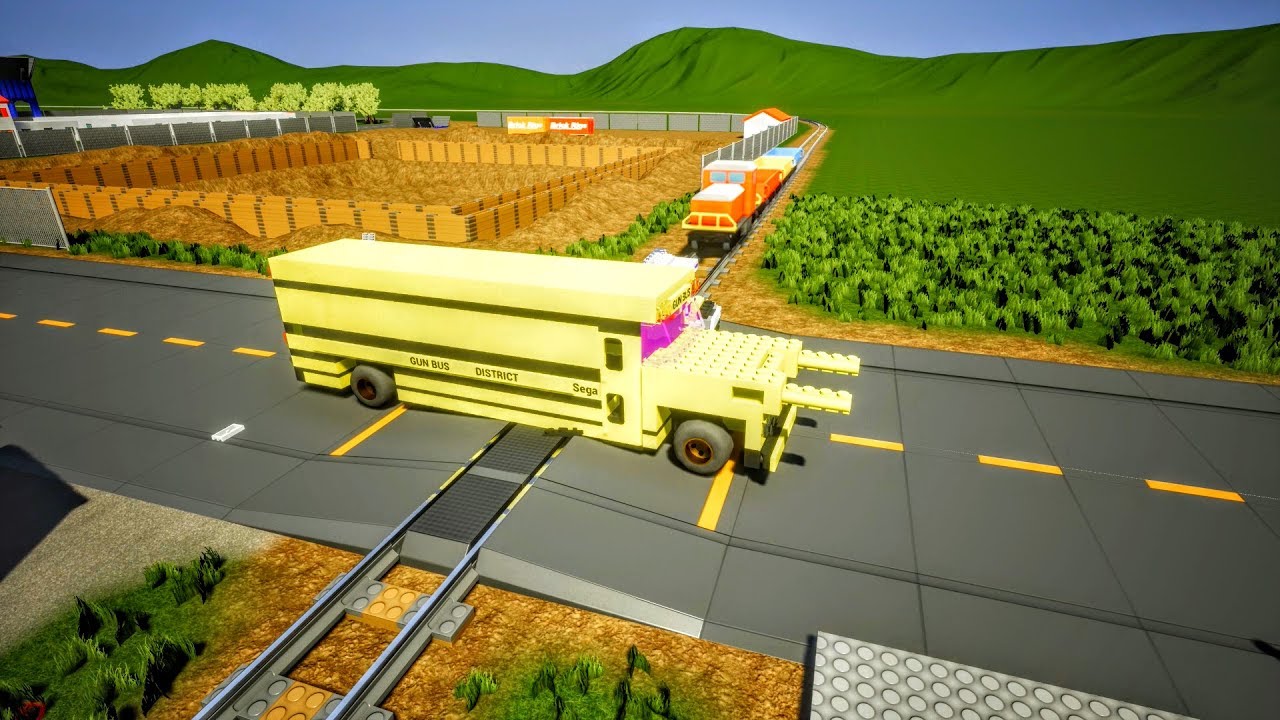 Lego School Bus gets CRUSHED!!! Must Watch!! - YouTube