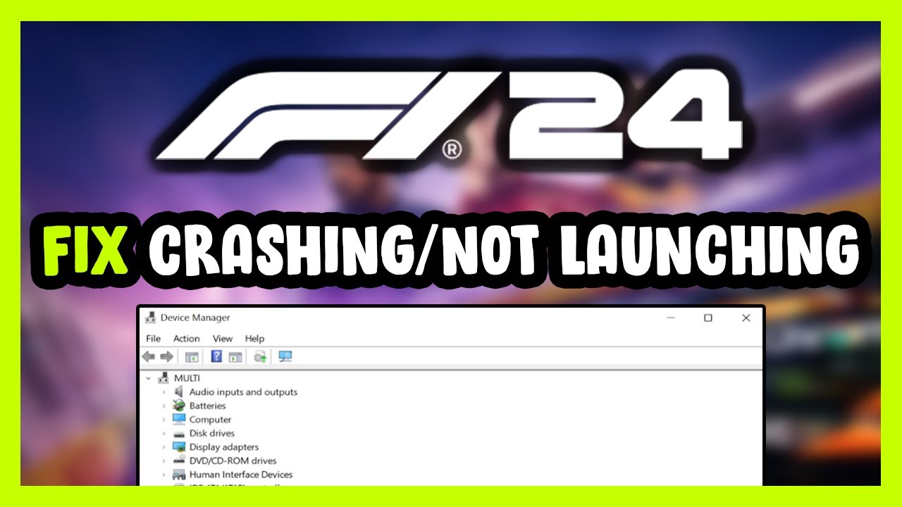 How to FIX F1 24 Crashing / Not Launching! - YouTube