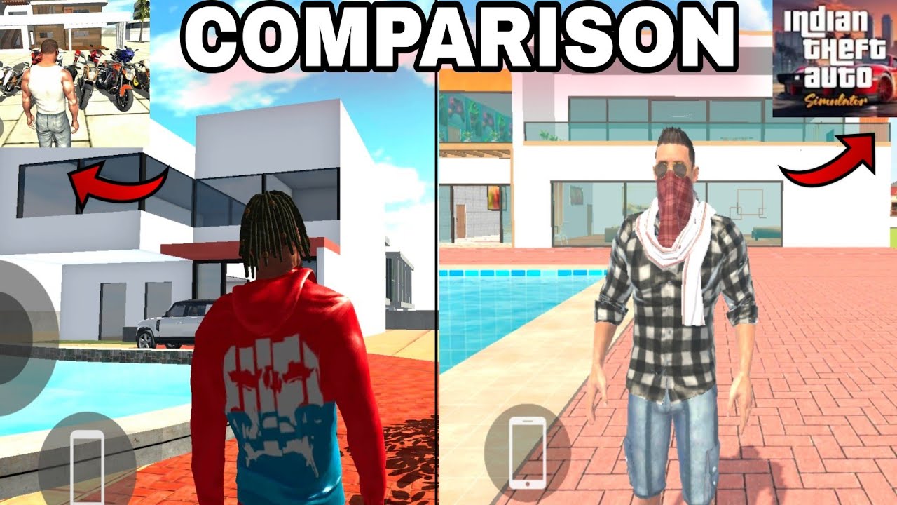 comparison INDIAN THIEF AUTO vs INDIAN BIKE DRIVING 3D 😱 Who is Better ...