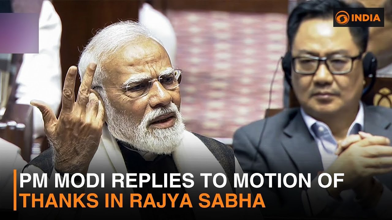 PM Modi replies to Motion of Thanks in Rajya Sabha - YouTube