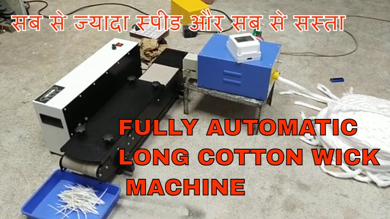 Fully Automatic High Speed Long Cotton Wicks Making Machine with Low ...