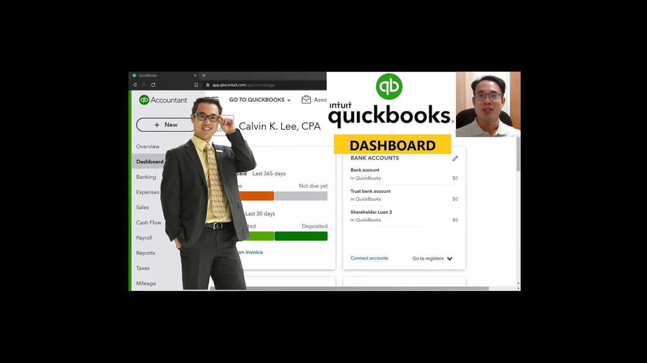 QuickBooks Online dashboard overview (in 2021) - YouTube