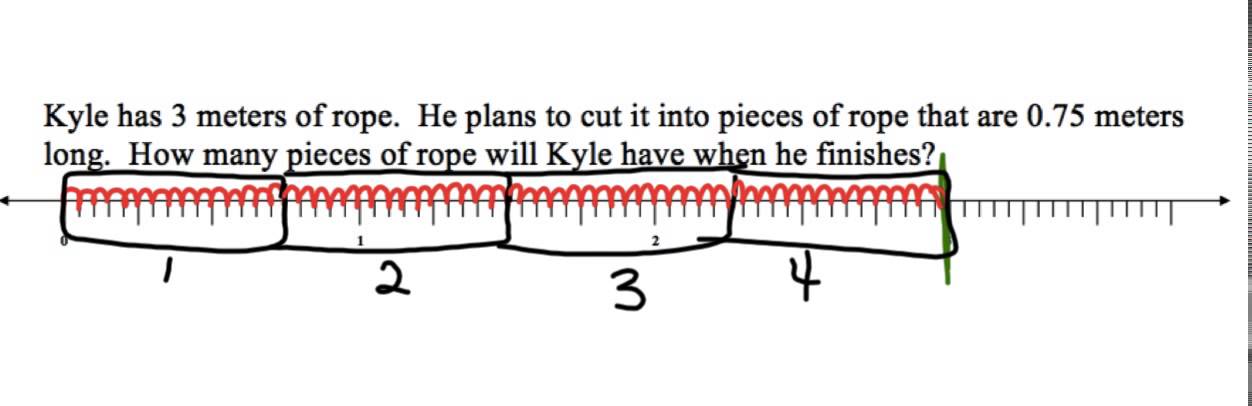 dividing whole number by decimal using a number line - YouTube