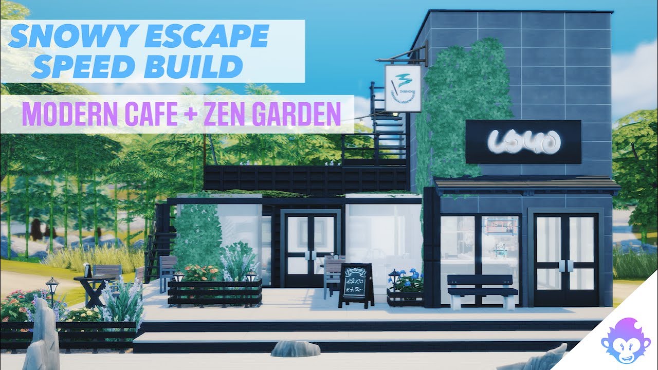 Modern Japanese-Inspired Cafe | Speed Build Saturdays | The Sims 4 ...