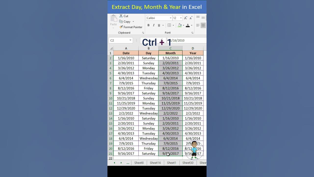Excel Interview Question Day Month Year In Excel excel exceltips excel-interview-question-day-month-year-in-excel-excel-exceltips
