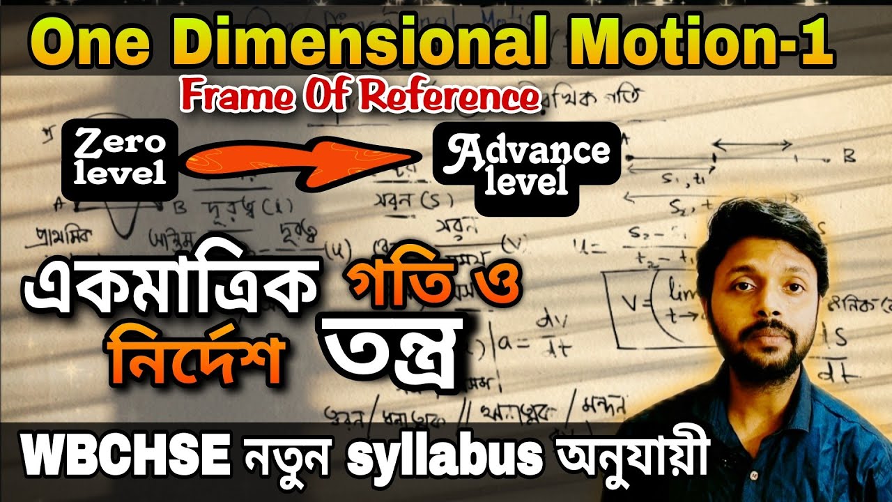 One Dimensional Motion Physics Class 11 একমাত্রিক গতি ও নির্দেশ তন্ত্র ll neet2024 ll WBJEE ...